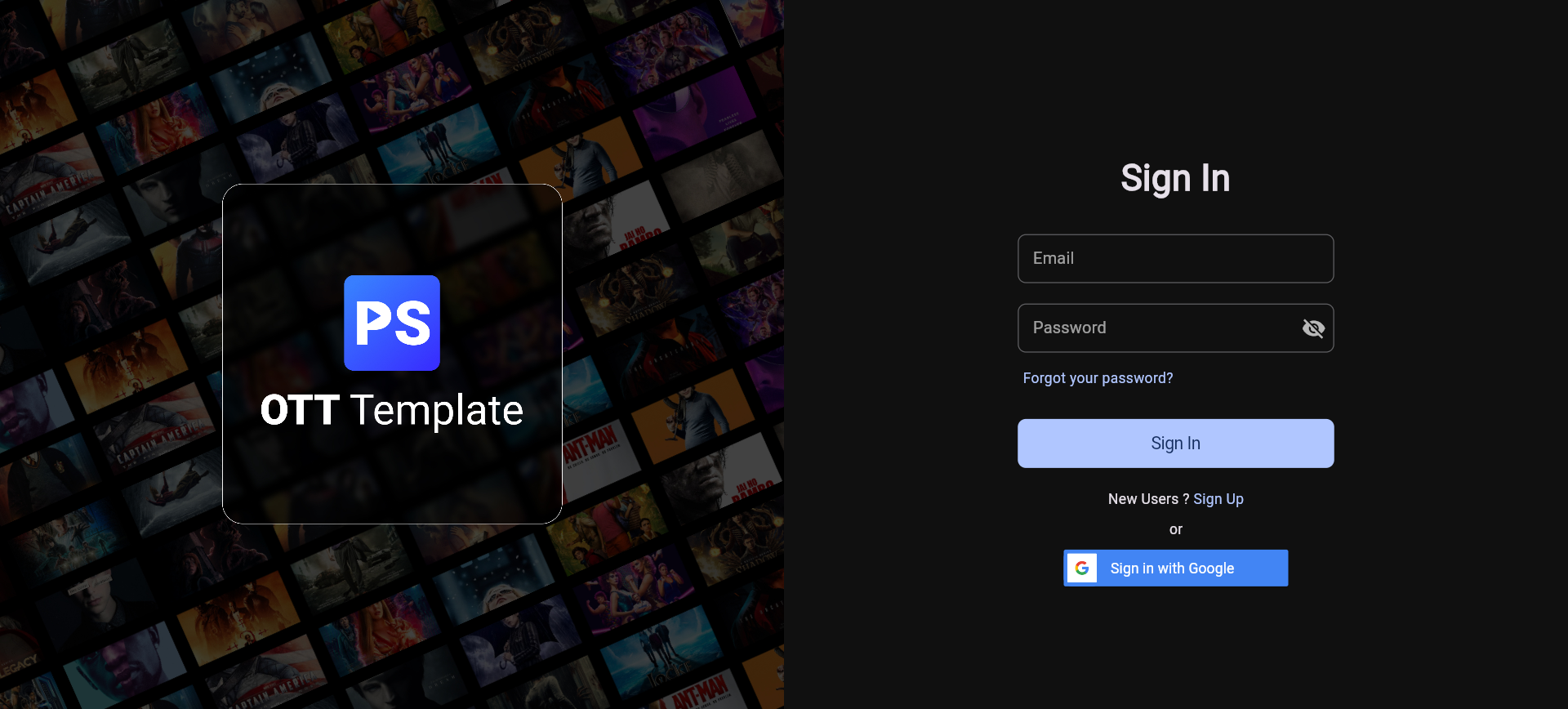 PS-OTT - Video Streaming Service Template by peanutsquarellp | CodeCanyon